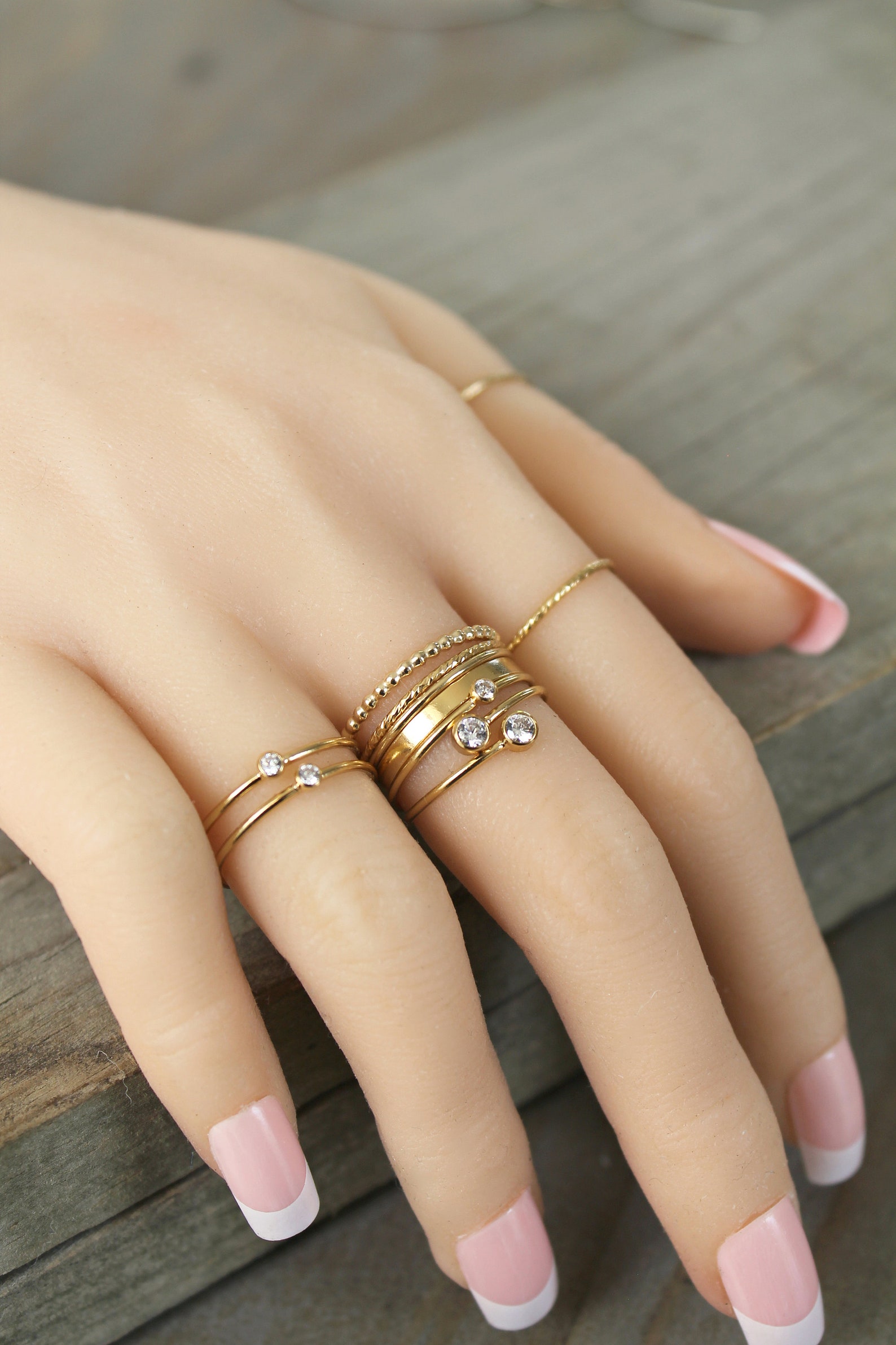Ring 14k Gold Filled Stacking Finger Rings Minimal Dainty - Etsy