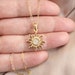 Sun Necklace, 14k Gold Filled Chain, Celestial Sun, Cubic Zirconia ...