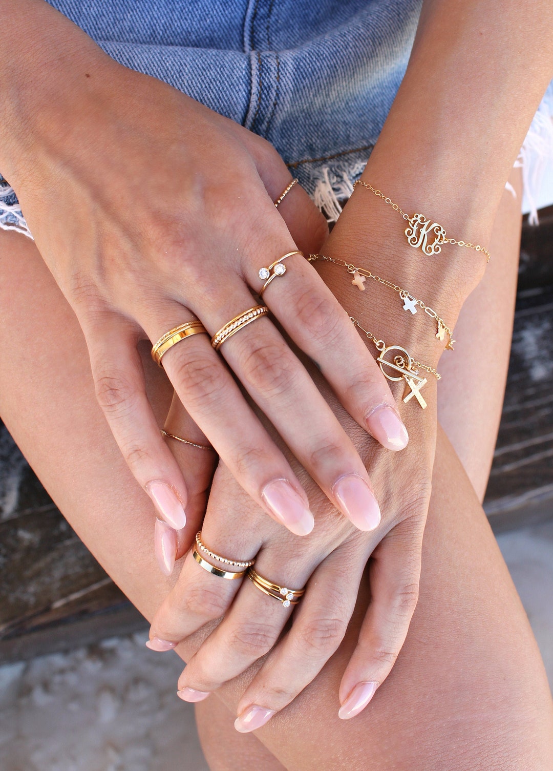 Stacking Ring, 14k Yellow Gold Filled Finger Rings,minimal Dainty ...
