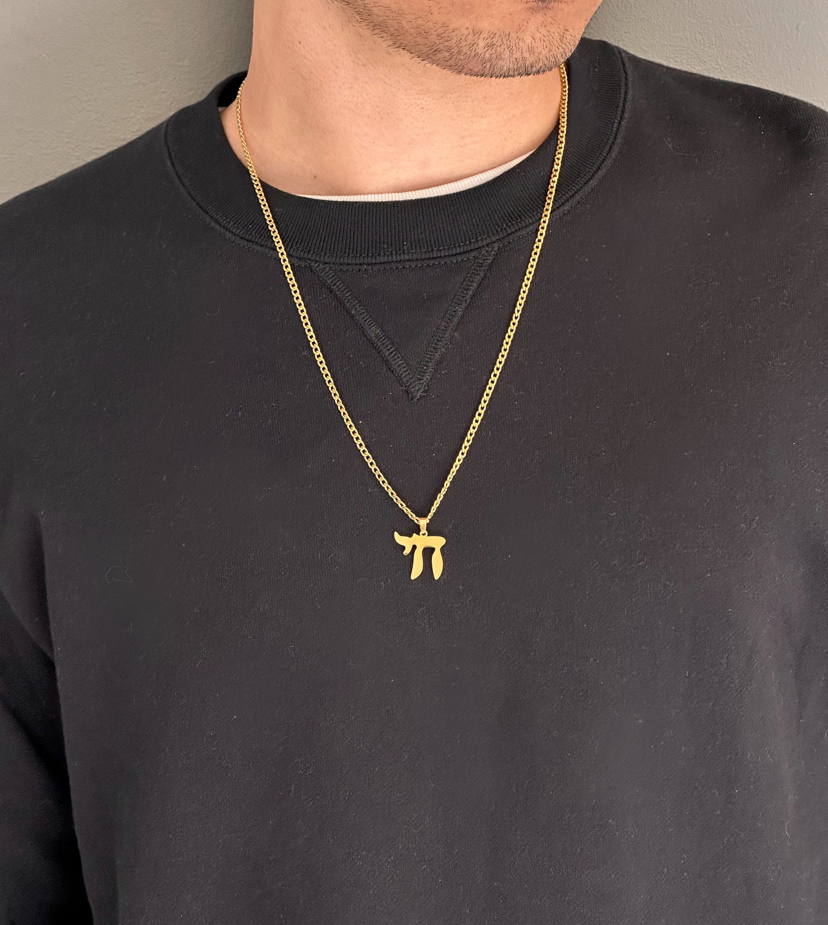 Gold pendant mens necklace store