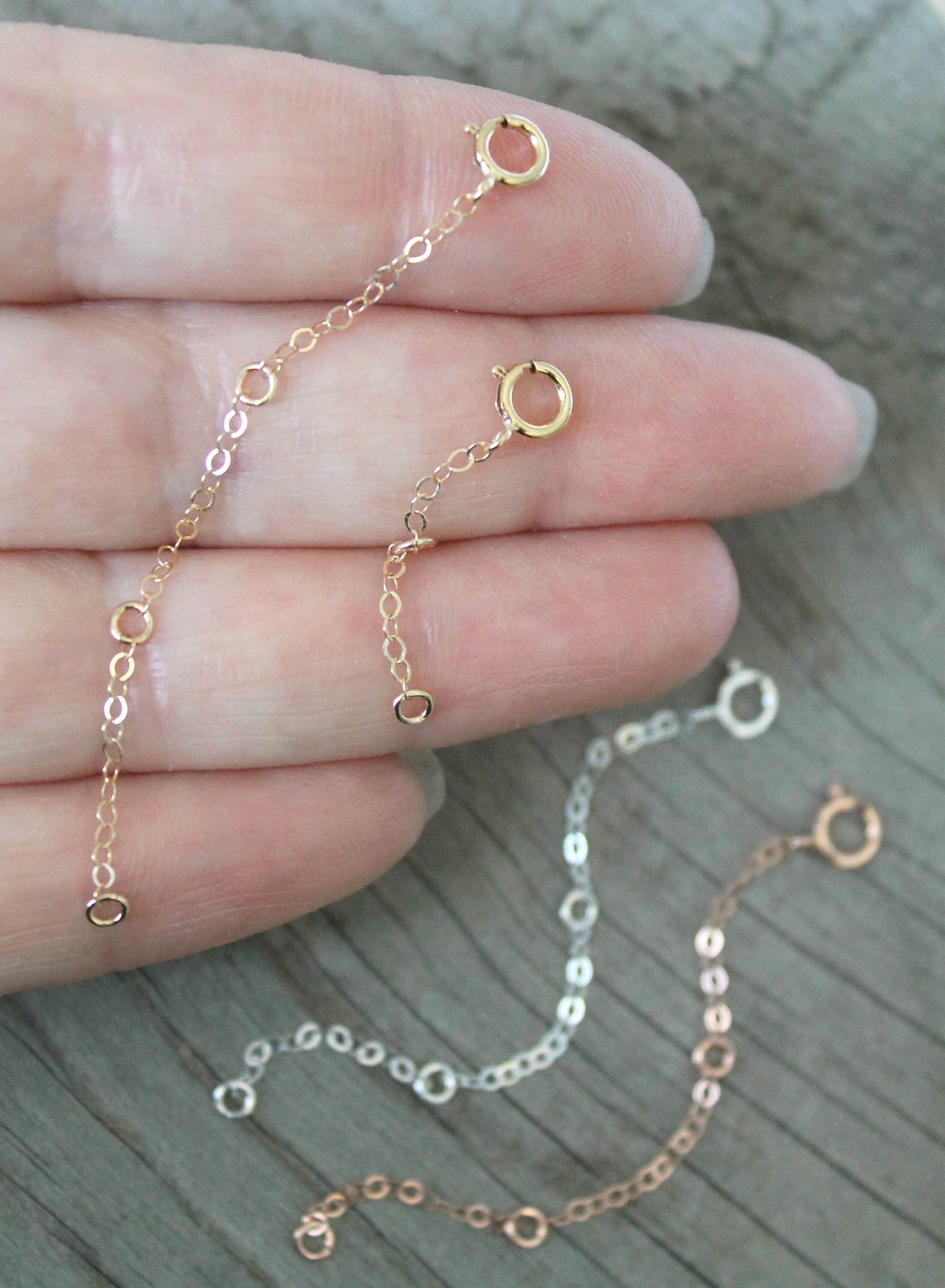 Extension Chain Extender Chain 14k Gold Filled 925 Sterling - Etsy