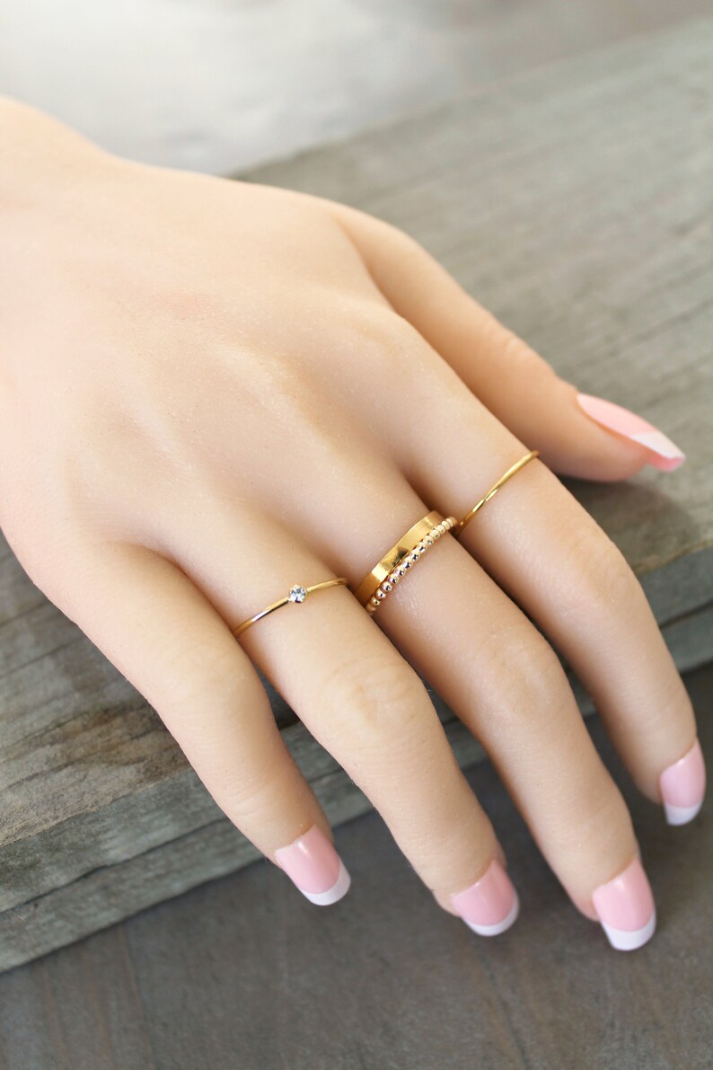 Gold Stacking Ring 14k Yellow Gold Filled Finger - Etsy