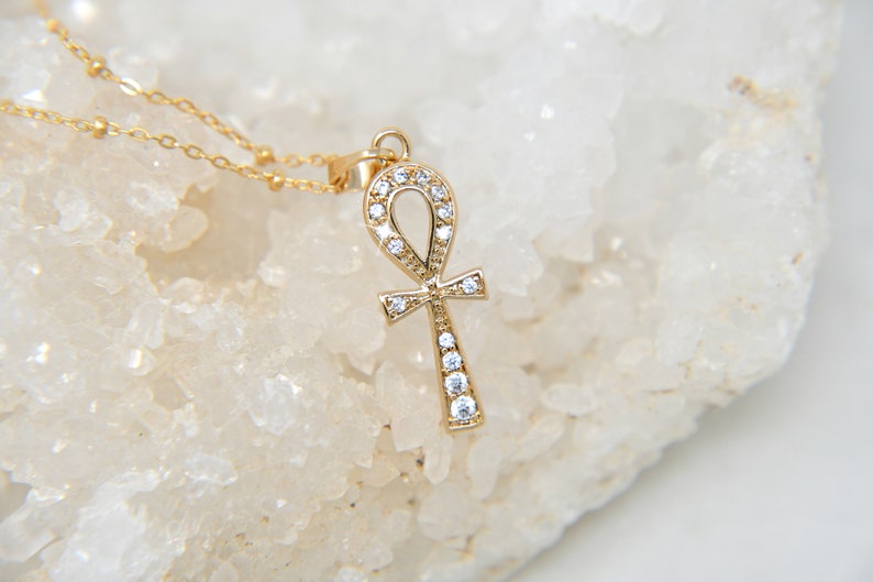 Ankh Cross Necklace 14K Gold Filled Chain Eternal Ankh - Etsy Canada