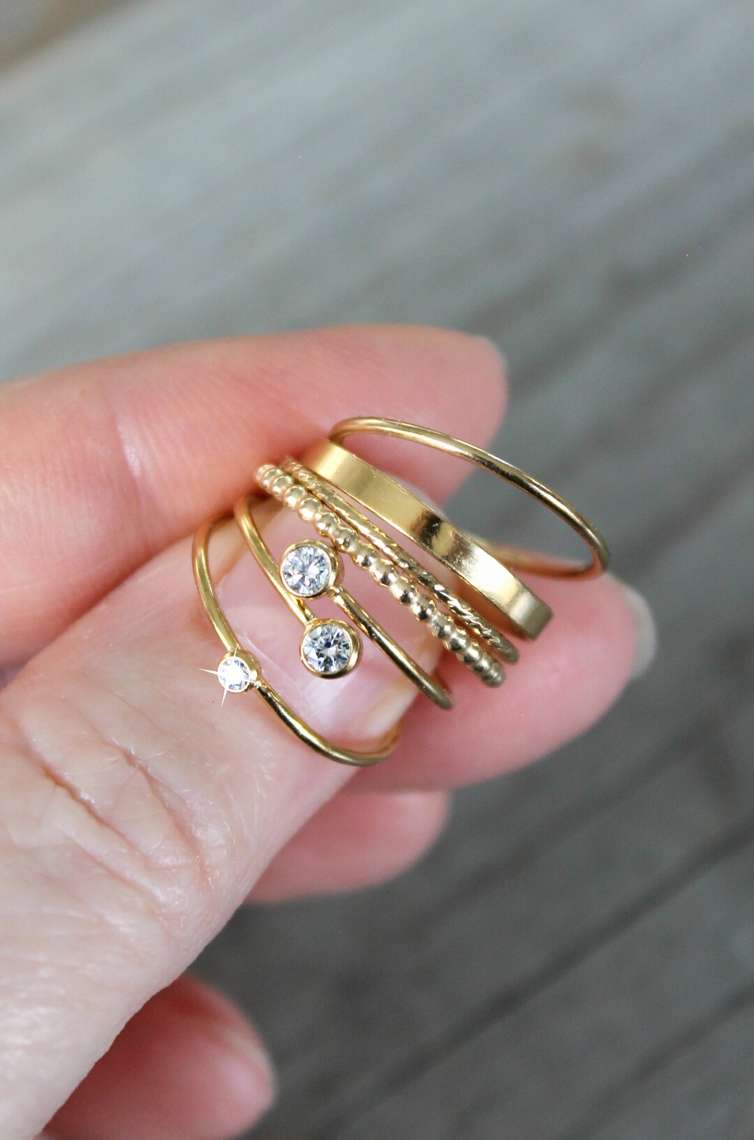 Gold Ring 14k Yellow Gold Filled Stacking Finger - Etsy