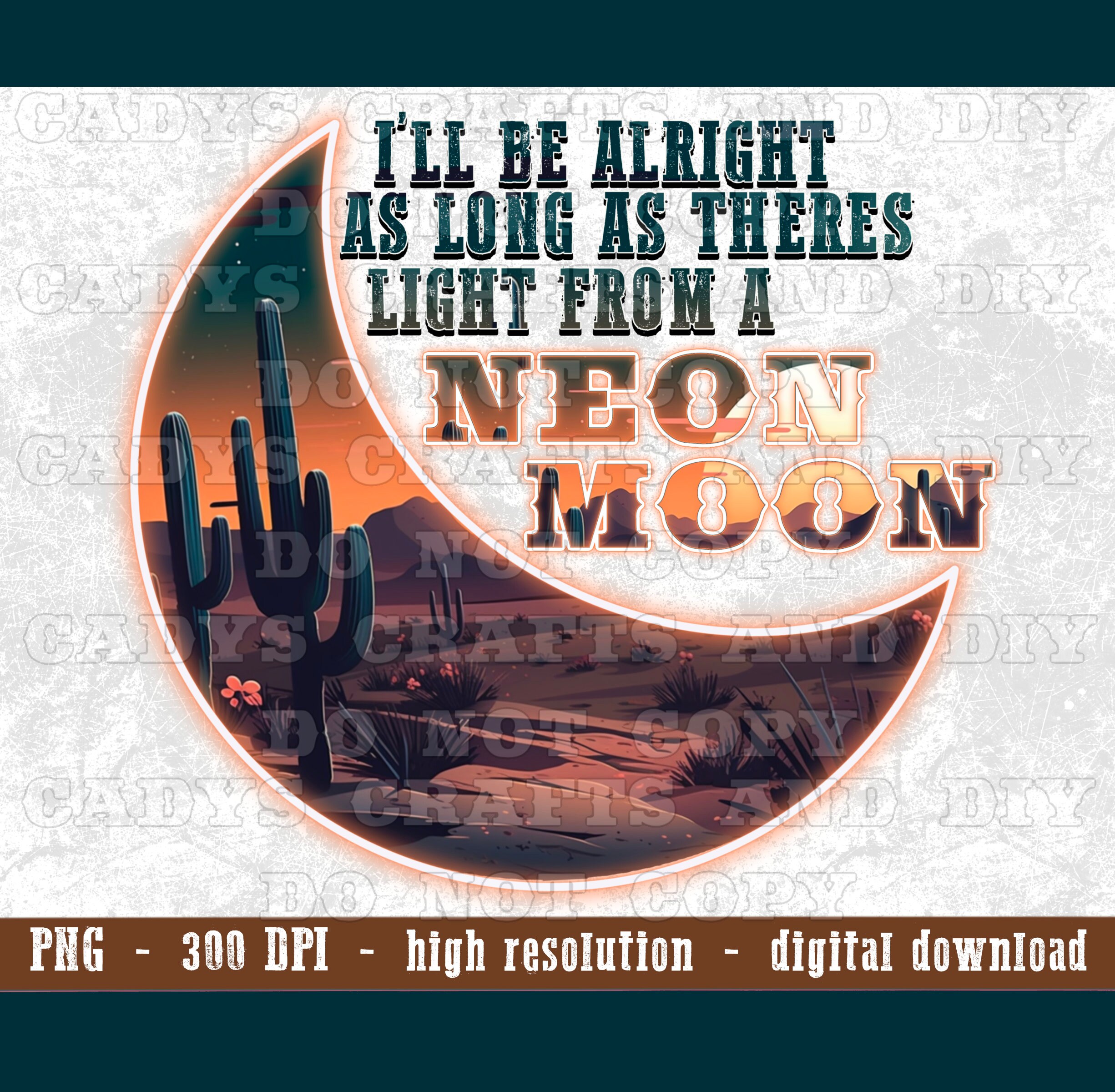 Neon Moon PNG, Digital Download, Country Music Tee, Garth Lover, Sublimation File - Etsy