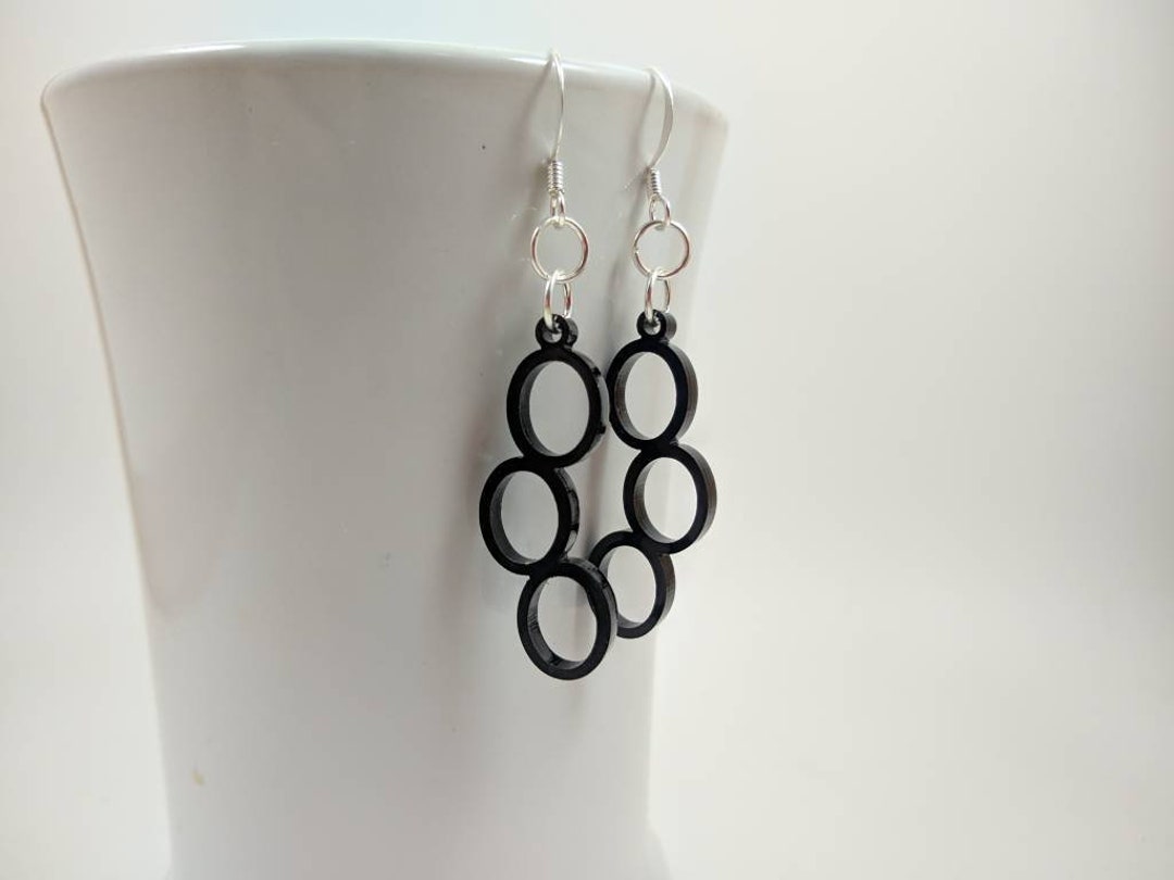 Triple Loop Acrylic Earrings, Multiple Color Options - Etsy
