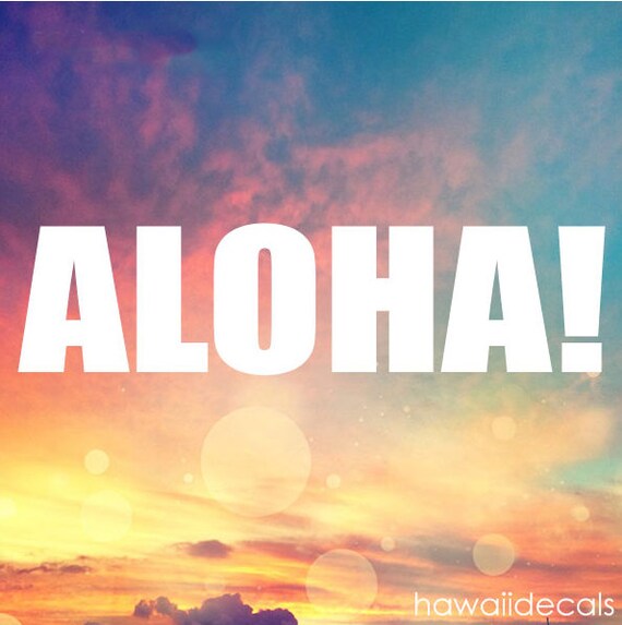Aloha Decal Aloha Sticker Hawaii Plumeria Stickers Tumbler - Etsy