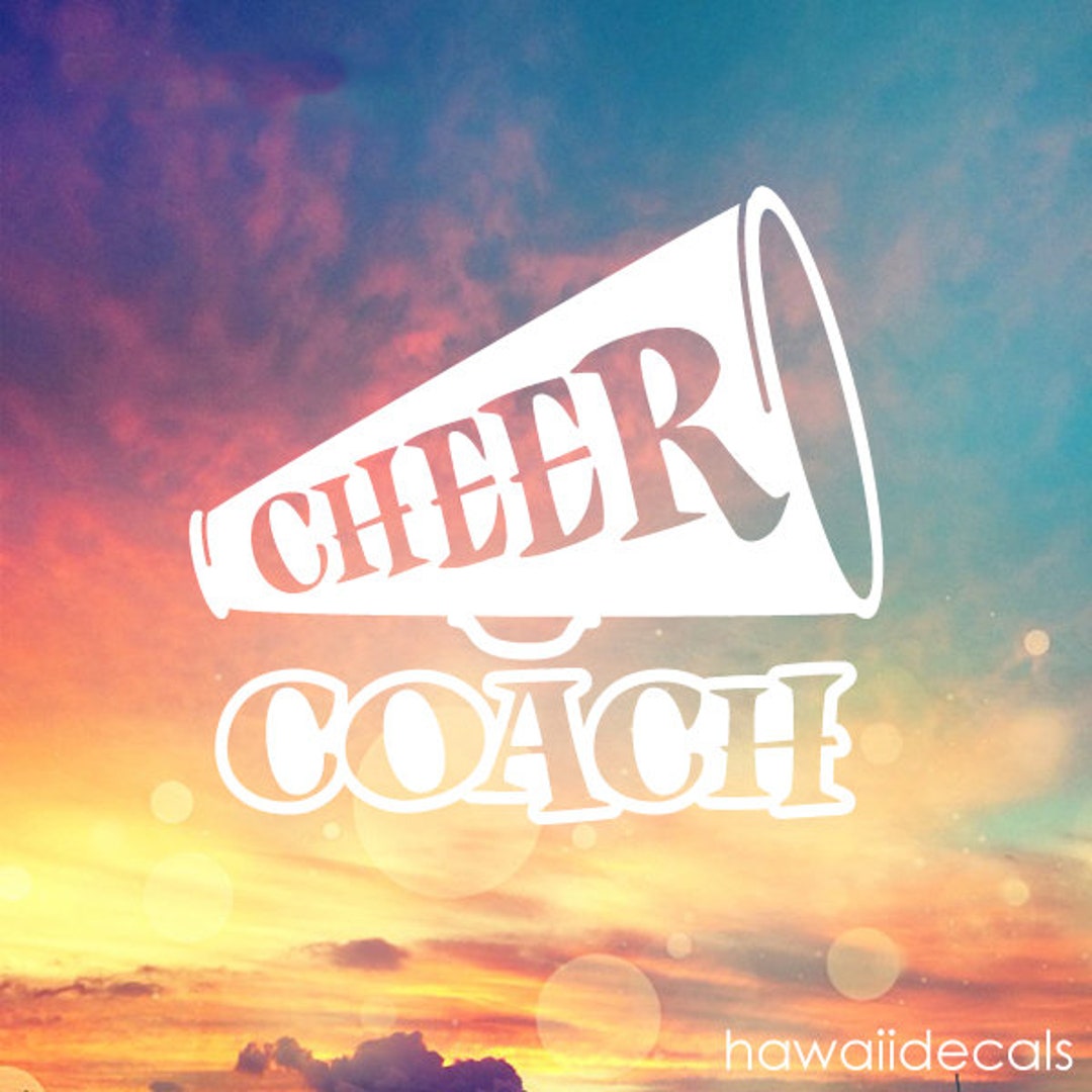 Cheer Coach Sticker - Cheerleader Sticker - Chearleading Decal Sticker ...