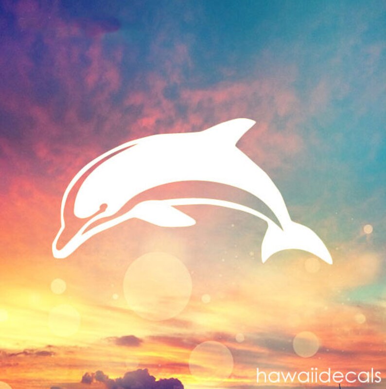 Dolphin Sticker Dolphin Vinyl Decal Sticker Hawaii Hawaiian | Etsy