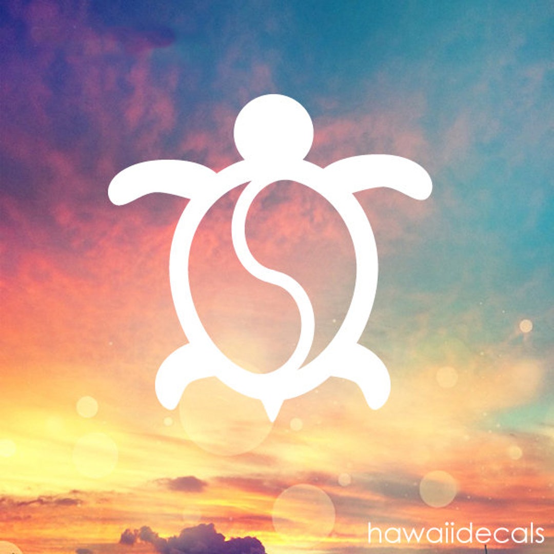 Hawaii Honu Sticker - Hawaii Turtle Decal - Car Decal - Funny Car Decal ...