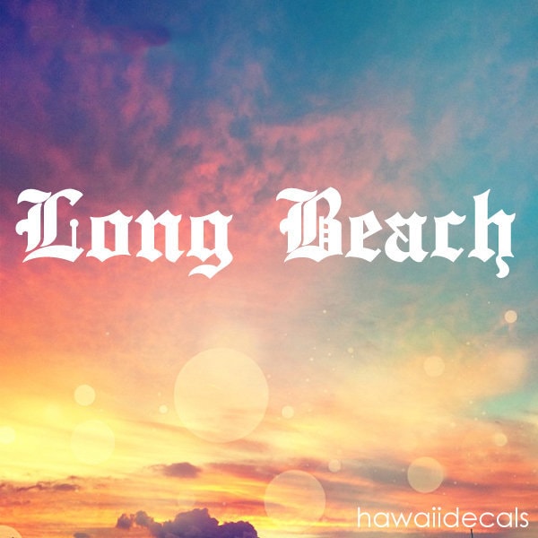 Long Beach Decal Sticker - Etsy