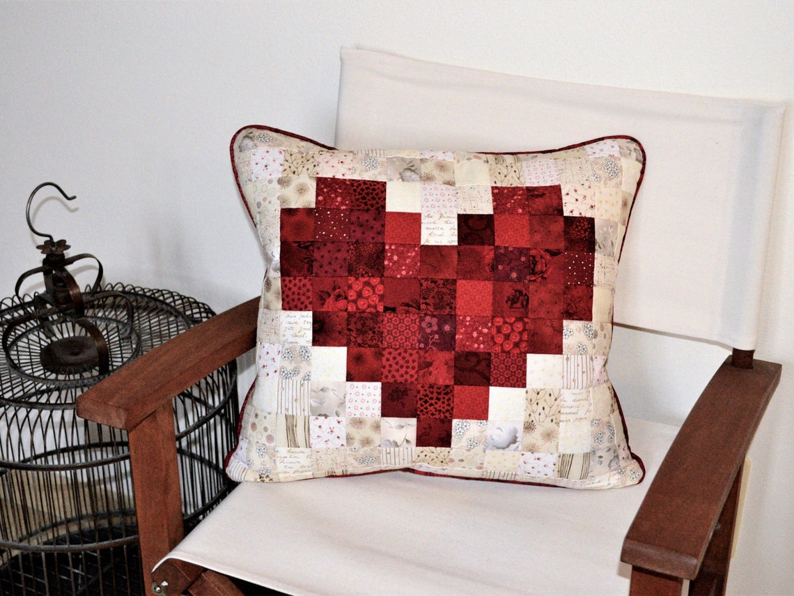 Pdf Sewing Pattern PIXEL HEART PILLOW Pillow Sewing Pattern, Heart ...