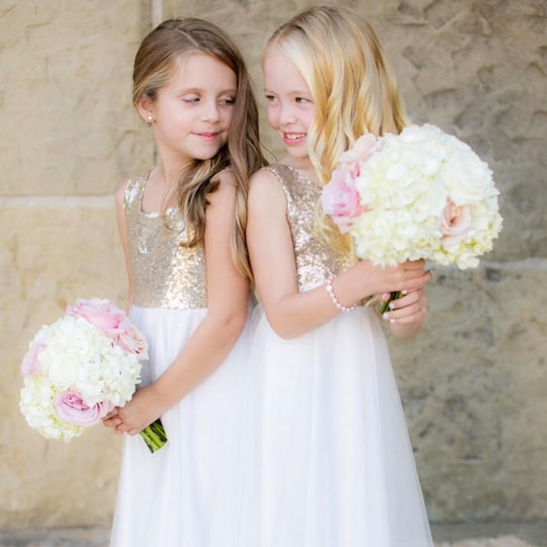 Flower Girl Dress Gold - Etsy