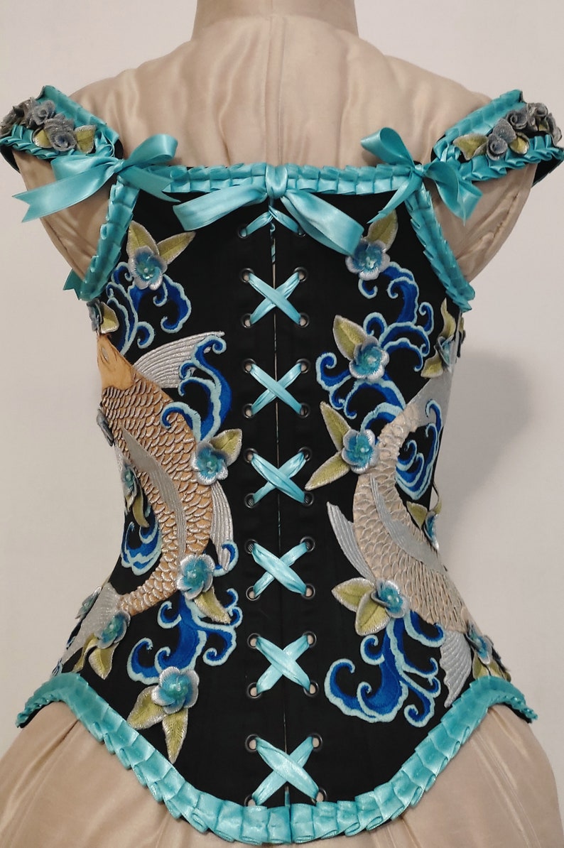 Black Koi Fish Corset - Etsy