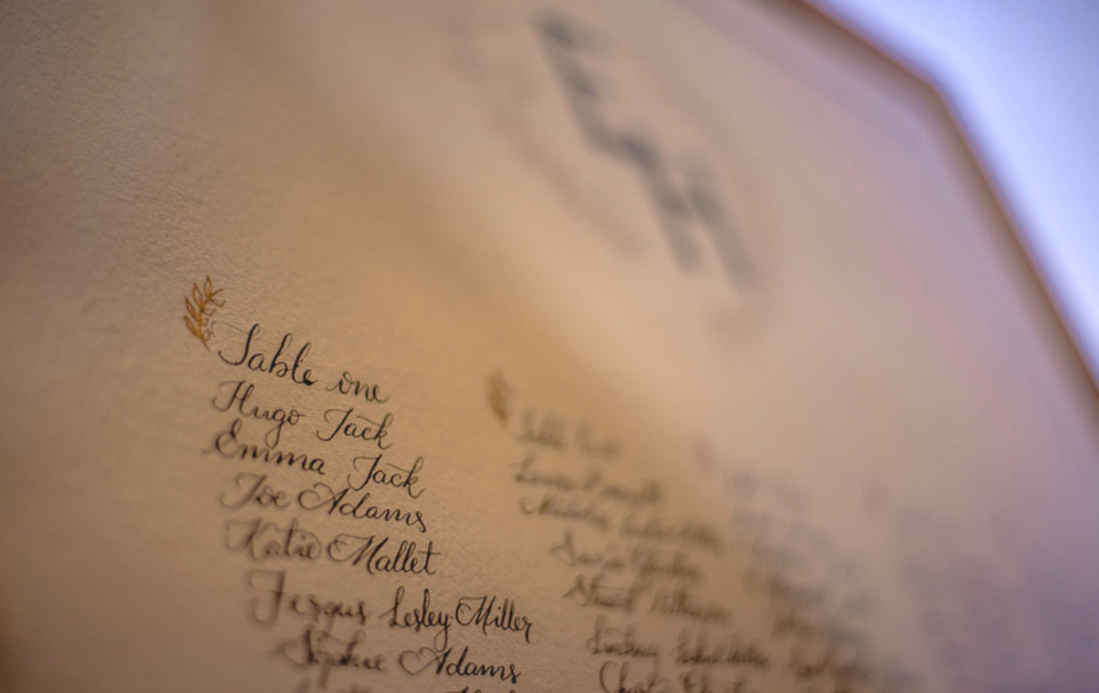 Calligraphy Table Plan on Cotton Paper - Etsy