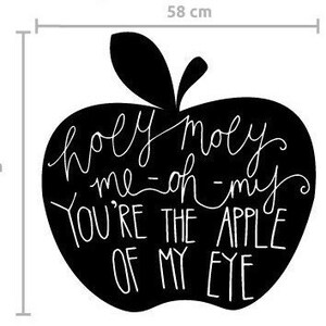 HOLY MOLY Wall Sticker Quote Wall Sticker Quirky Wall Art Retro Quote ...