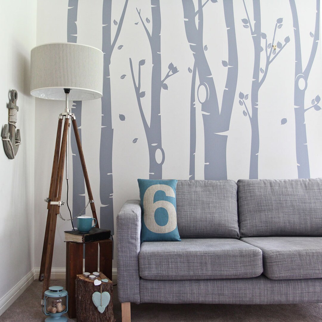 Birch TREE FOREST Vinyl WALL Sticker | 350 X 240 Cm / 138 X 94 Inches ...