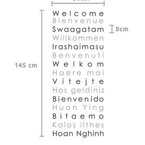 INTERNATIONAL WELCOME Greeting Decal | 15 Languages Welcome | Vinyl ...