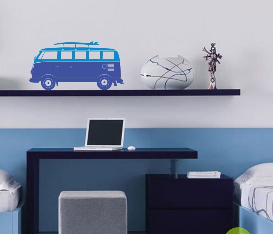 Volkswagon Camper Van Sticker/beach House Decor | Wall Decal | Small ...