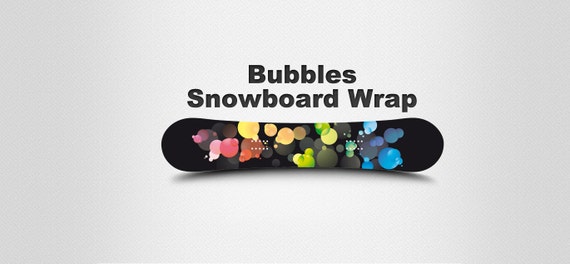 Items similar to Bubbles Snowboard Sticker Wrap design on Etsy