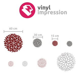 6 ABSTRACT FLOWERS Vinyl Wall Sticker - Etsy