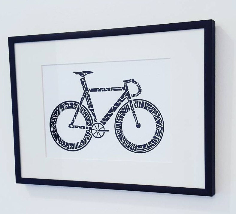 Track Bike Art Print. Fixie Wall Art A5 (8.3" X 5.8") - Etsy
