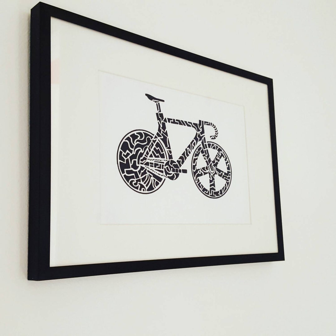 Fixie Artwork - Fixie Wall Art - Bike Art Print A5 (8.3" X 5.8 ...