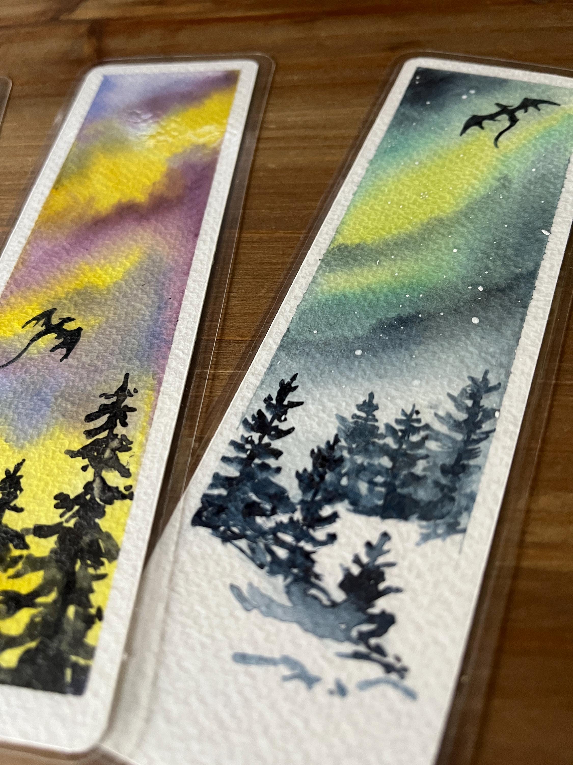 DRAGON STORM PACK Handmade Watercolor Bookmarks, Artisanal Process ...