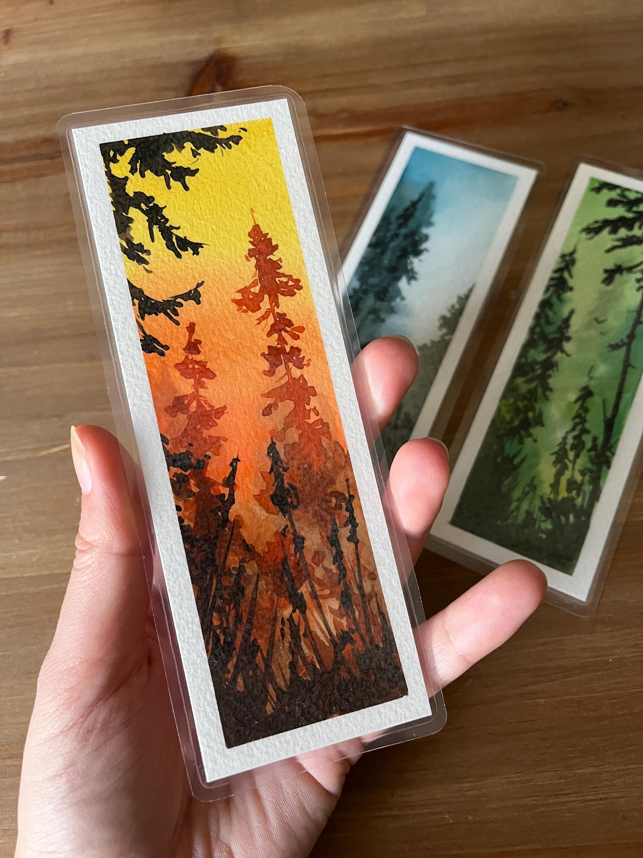 THE FOREST PACK Handmade Watercolor Bookmarks, Artisanal Process ...