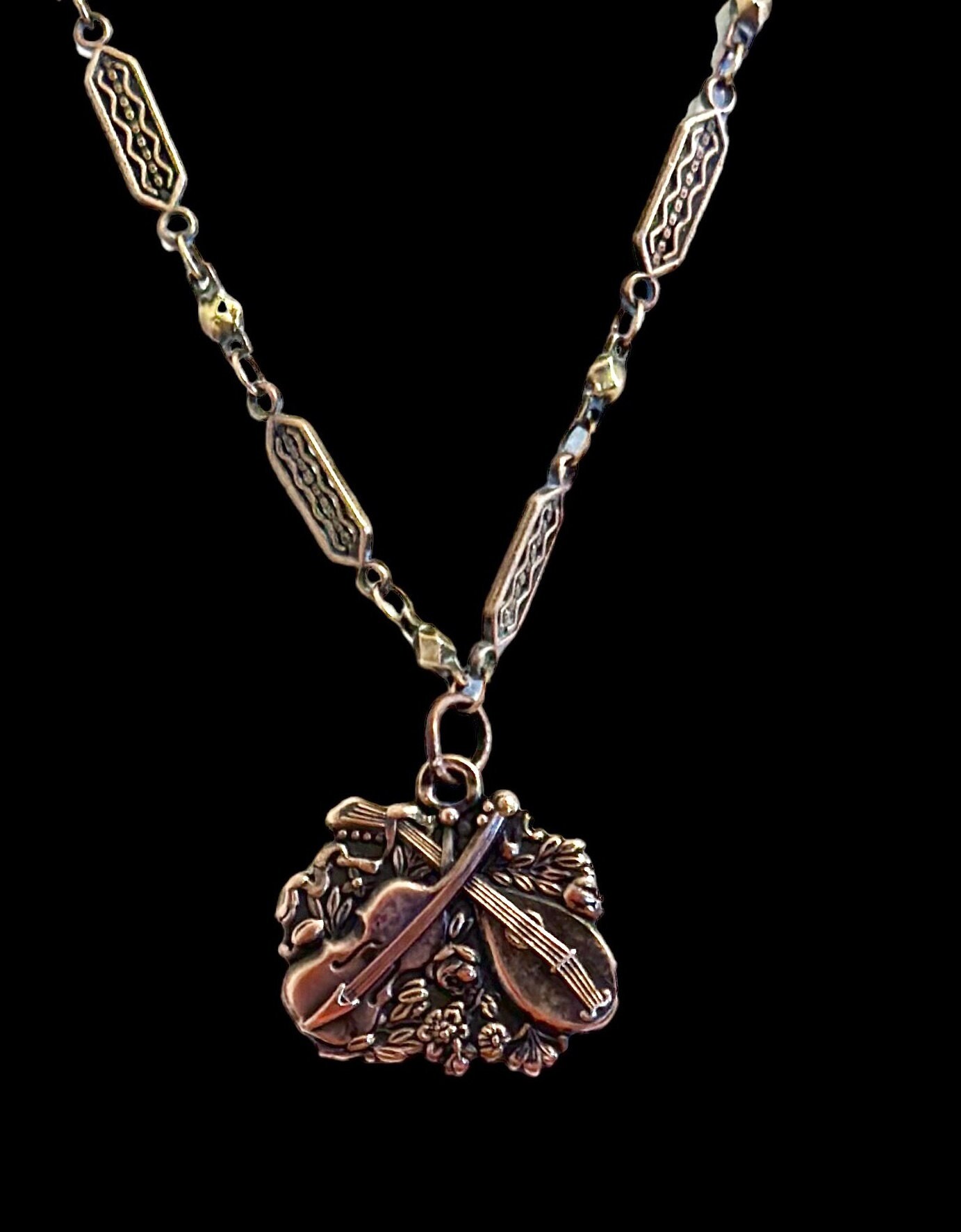 Rare Kabela Antiqued Copper Musical Charm Pendant With Vintage ...