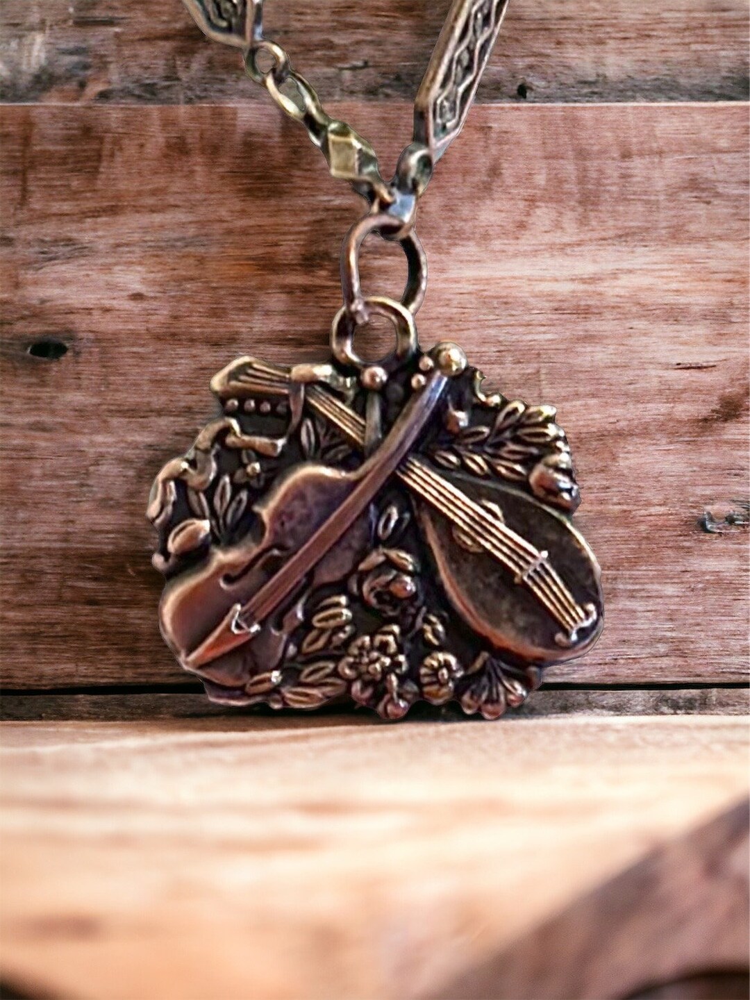 Rare Kabela Antiqued Copper Musical Charm Pendant With Vintage ...