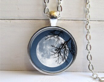 Full Moon Necklace Photo Locket Moon Locket Locket | Etsy