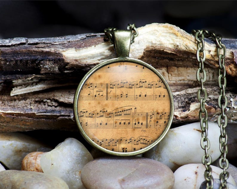 Music Pendant, Musical Notes Necklace, Music Lovers Jewelry - Etsy