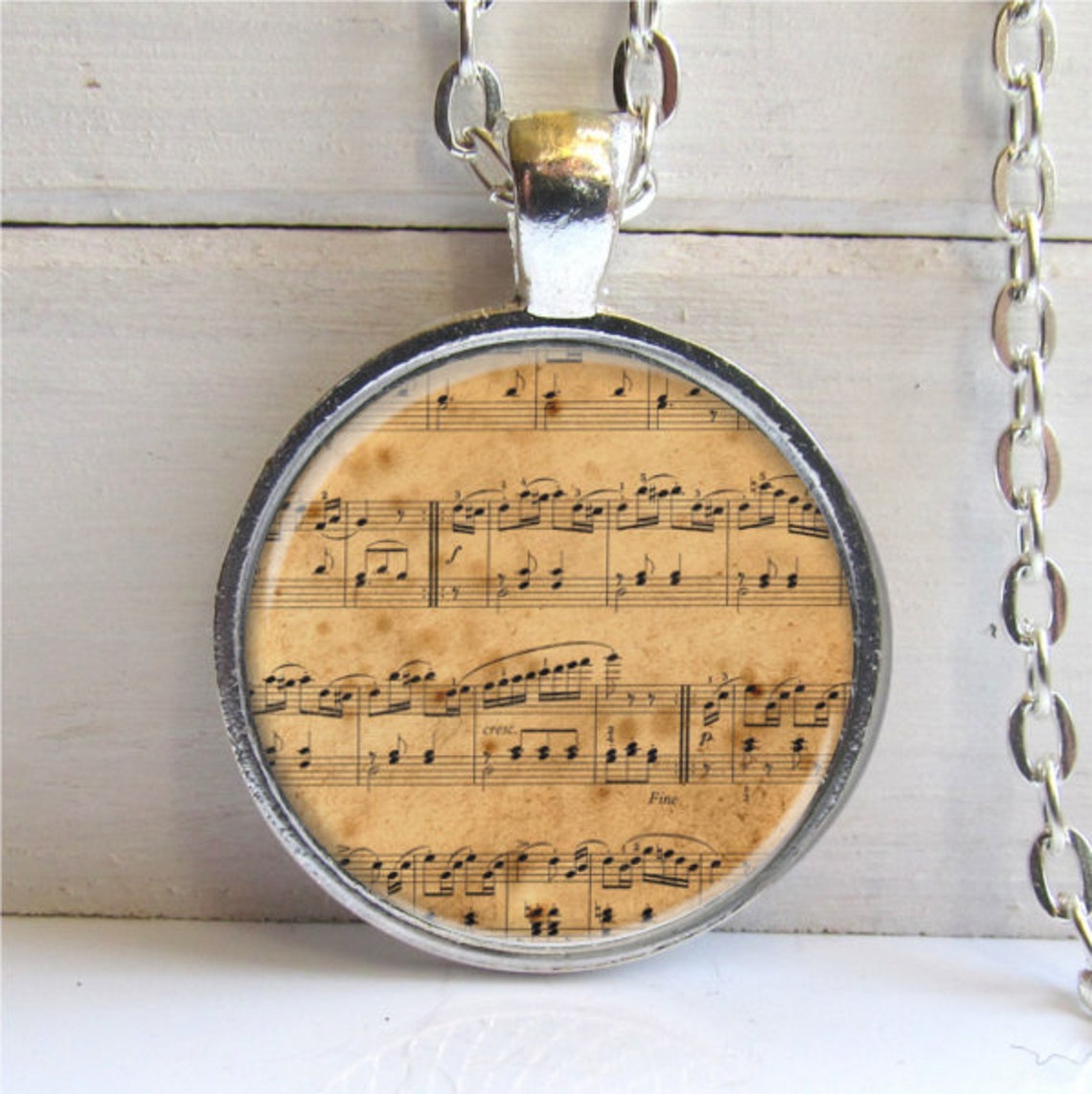 Music Pendant Musical Notes Necklace Music Lovers Jewelry | Etsy