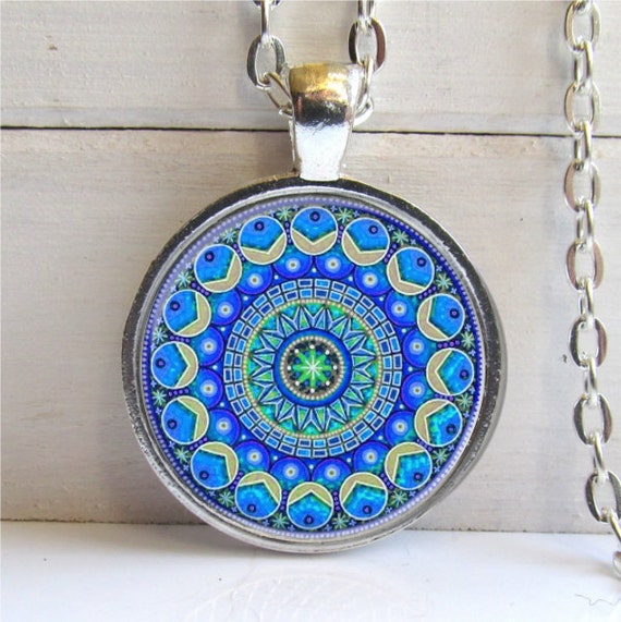 Mandala Pendant Original Mandala Art Pendant Necklace | Etsy