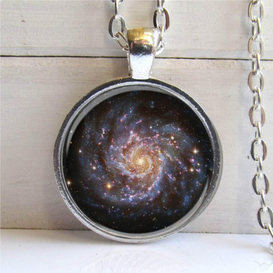 Galaxy Pendant, Spiral Galaxy Necklace, Nebula Jewelry, Space Necklace ...