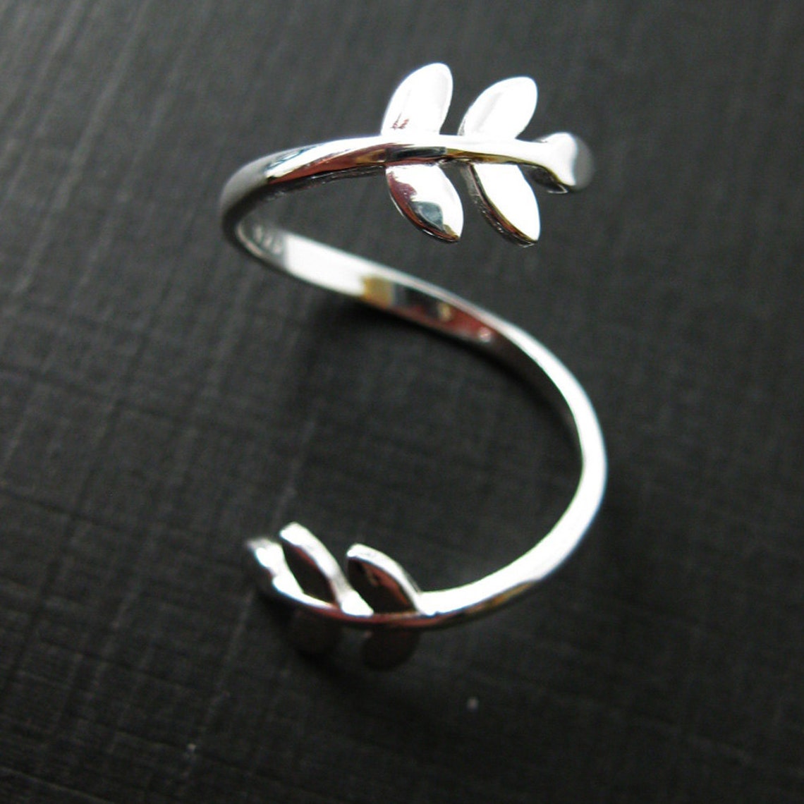 Sterling Silver Ring - 925 Sterling Silver Leaf Ring - Leaves- Branch ...