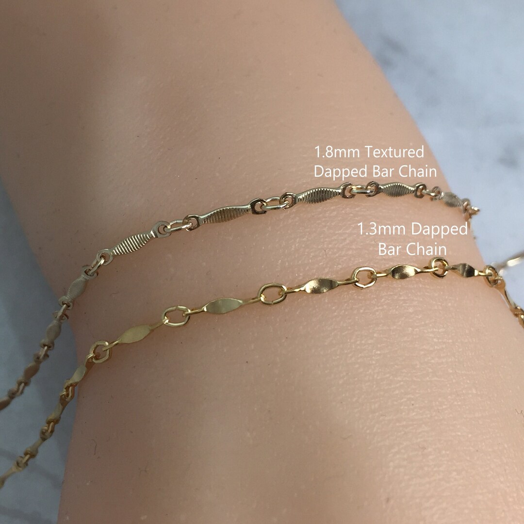 1/20 14k Gold Filled Dapped Bar Chains-14k Gold Filled Chains-permanent ...