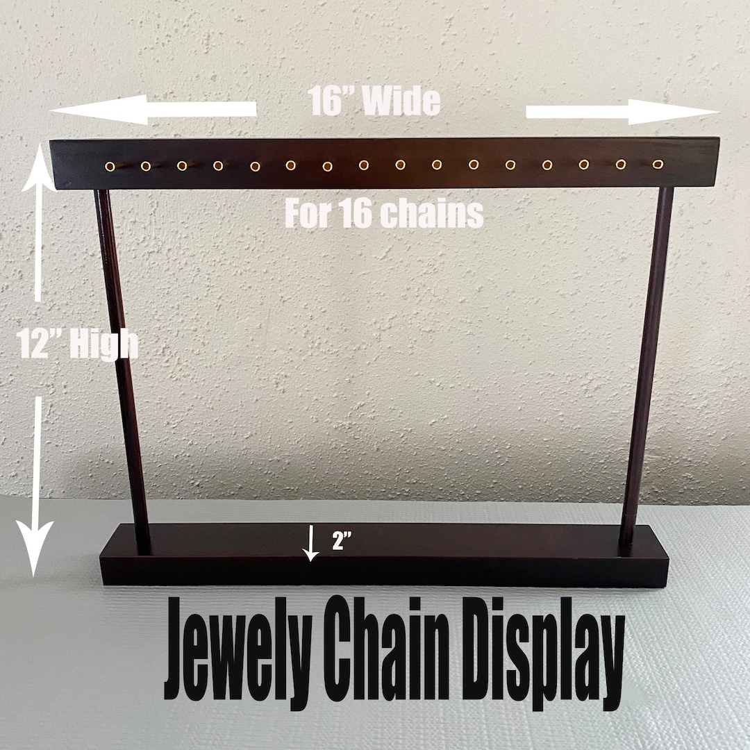 Permanent Jewelry Display Supplies-solid Wood Necklace Chain Display ...