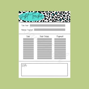 Cheetah Print Themed Budget Planners-instant Download - Etsy