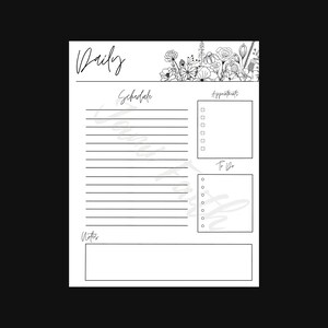 Printable Floral Planner-digital Download - Etsy
