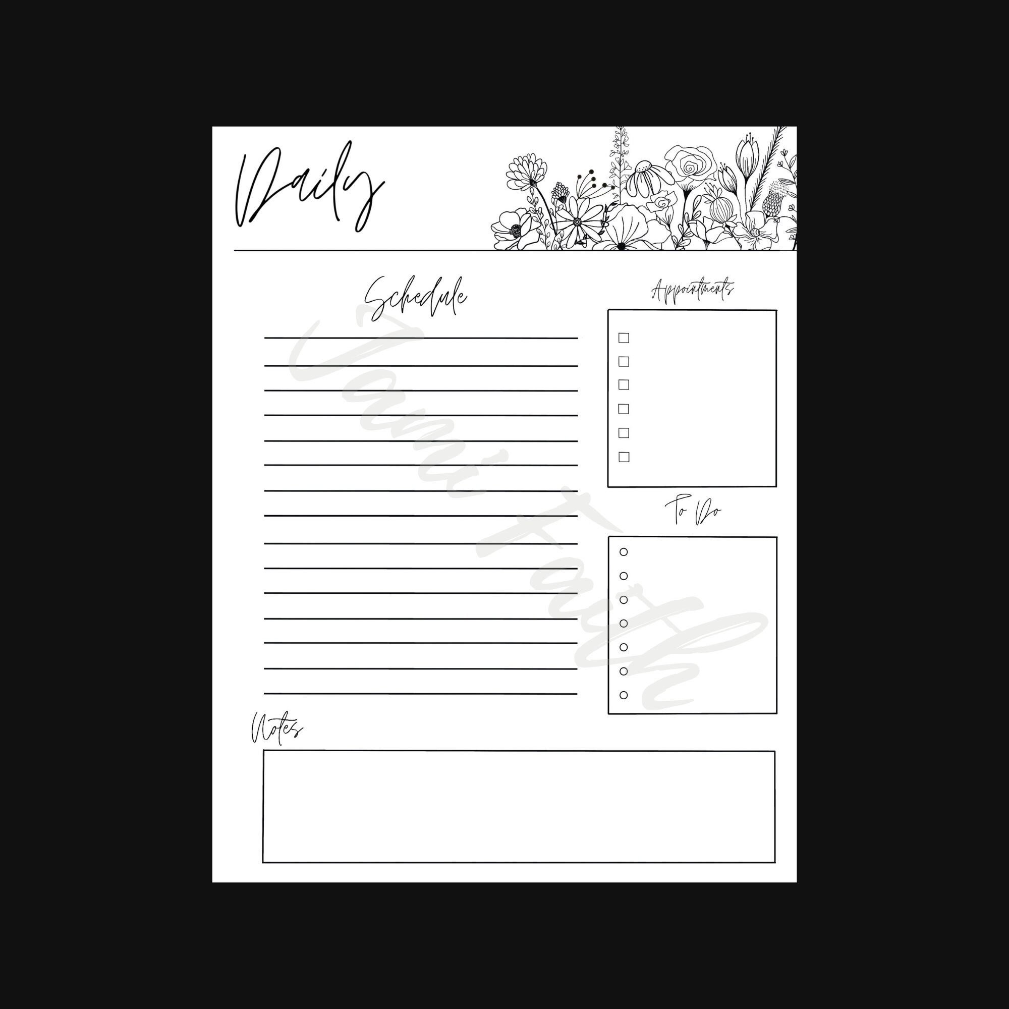 Printable Floral Planner-digital Download - Etsy