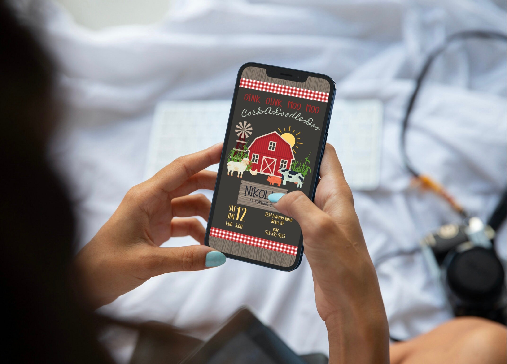 Farm Themed Birthday Invitation-instant Download - Etsy