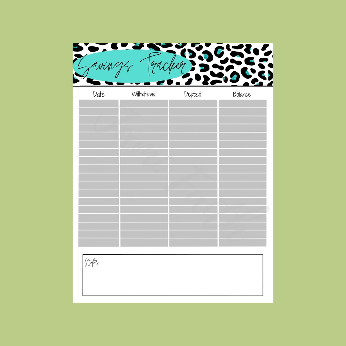 Cheetah Print Themed Budget Planners-instant Download - Etsy