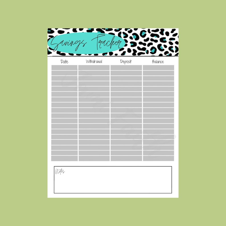 Cheetah Print Themed Budget Planners-instant Download - Etsy