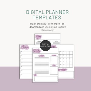 Printable Planner-purple Watercolor-digital Download - Etsy