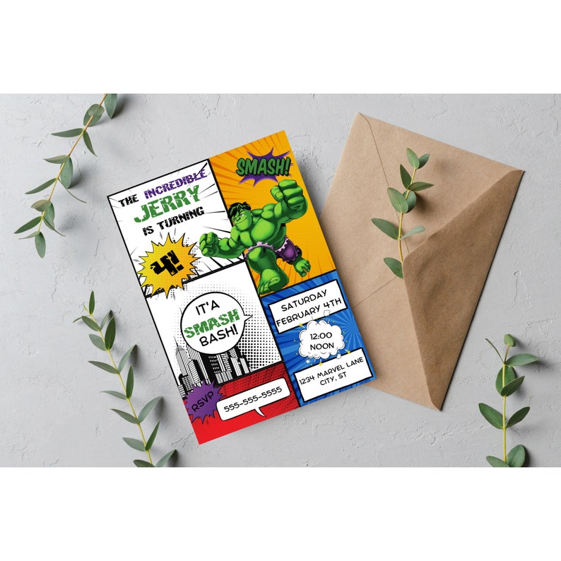 Comic Birthday Invitation-instant Download - Etsy