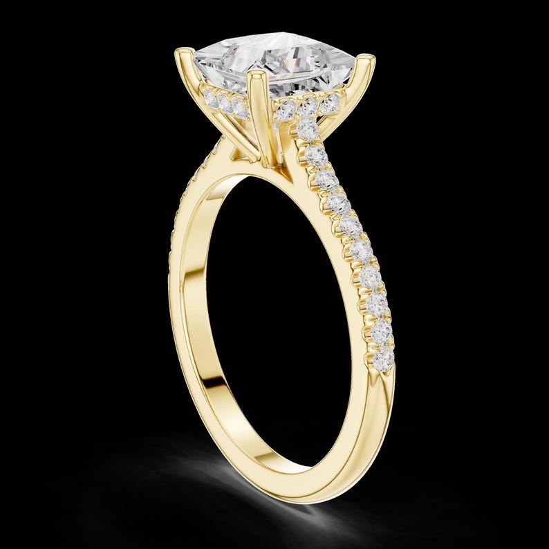 TGNS Denali Princess Cut IGI Certified Lab-grown Diamonds Engagement ...