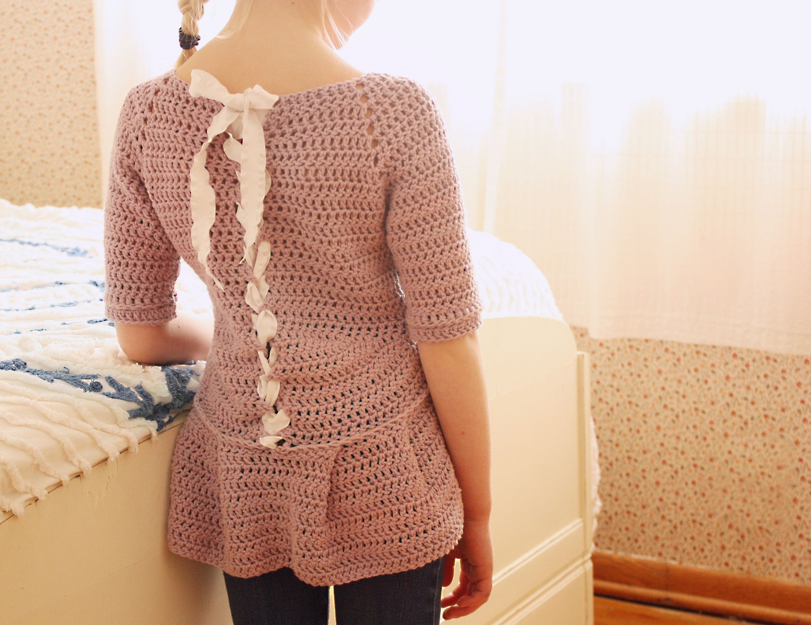 Crochet Sweater Pattern Girl Sweater Crochet Clothes Crochet Baby Janie ...