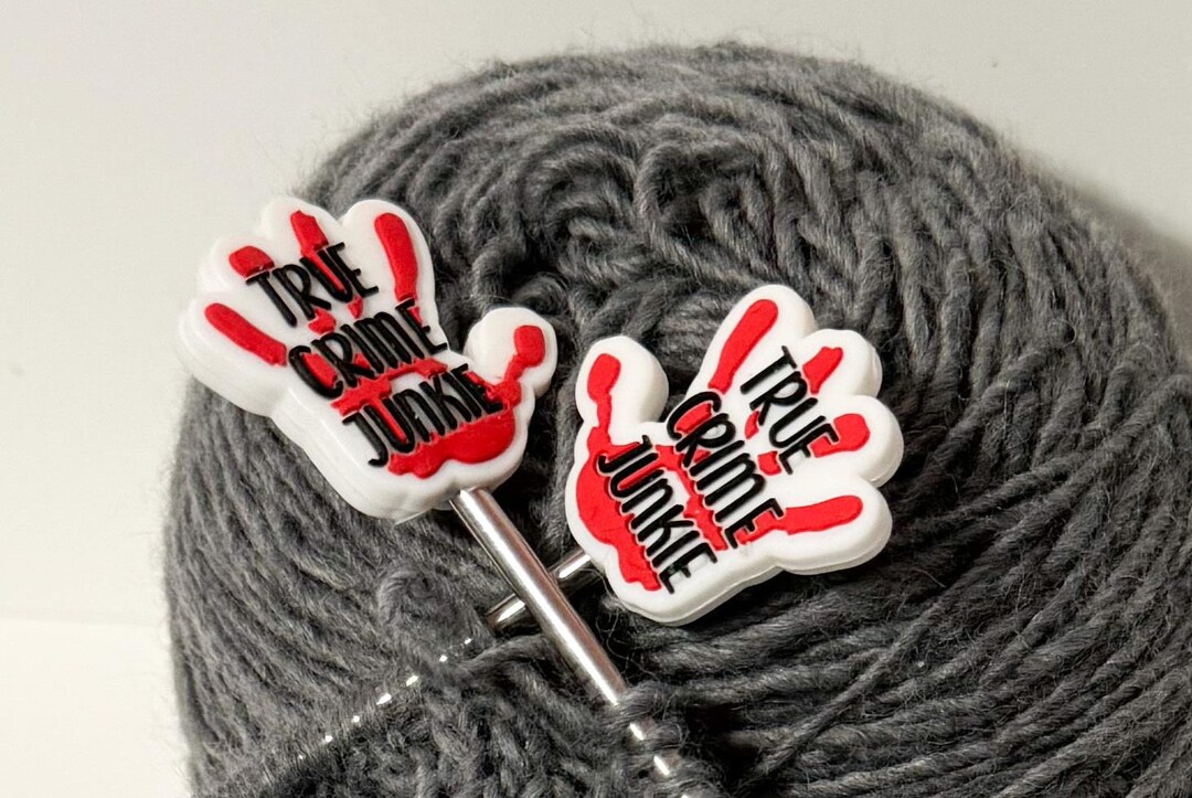 True Crime Junkie Knitting Needle Protectors - Silicone Stitch Holders ...